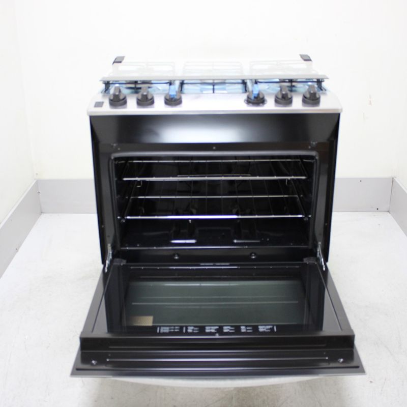 Fogão Brastemp 5 Bocas Cor Inox com Botões Removíveis e Exclusivo Aro ...