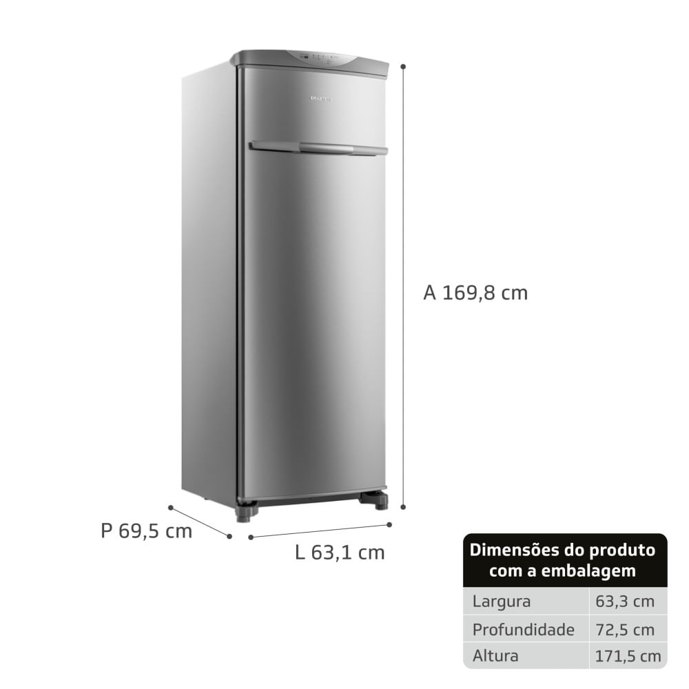 Freezer Vertical Brastemp Flex Frost Free 228 Litros - 2003536 - Compra ...