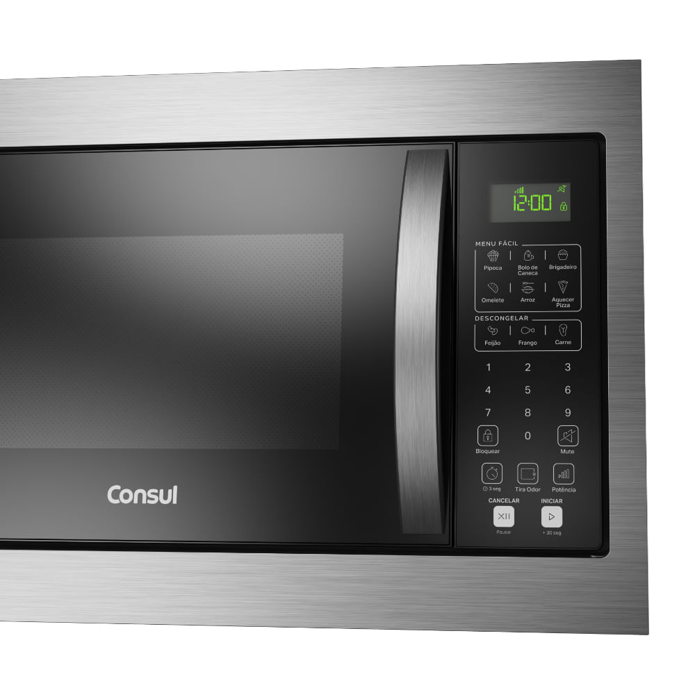 Micro-ondas Consul de Embutir 32 Litros Preto com Design Moderno e Menu ...