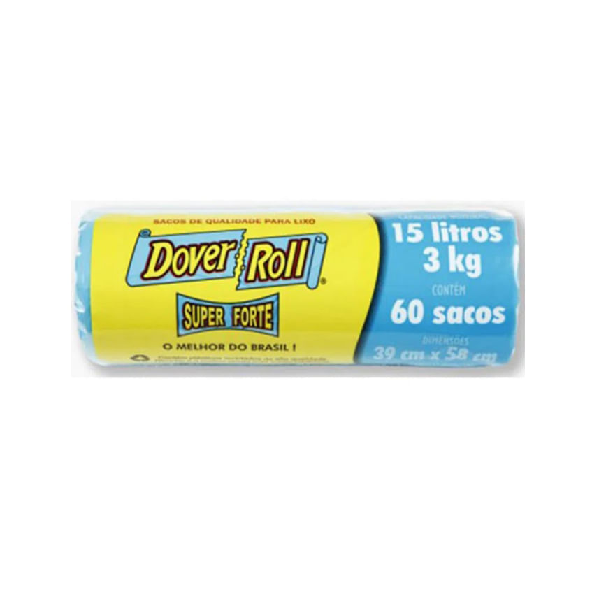 Saco de Lixo Super Forte Dover Roll 15L 60 Unidades - Compra Certa